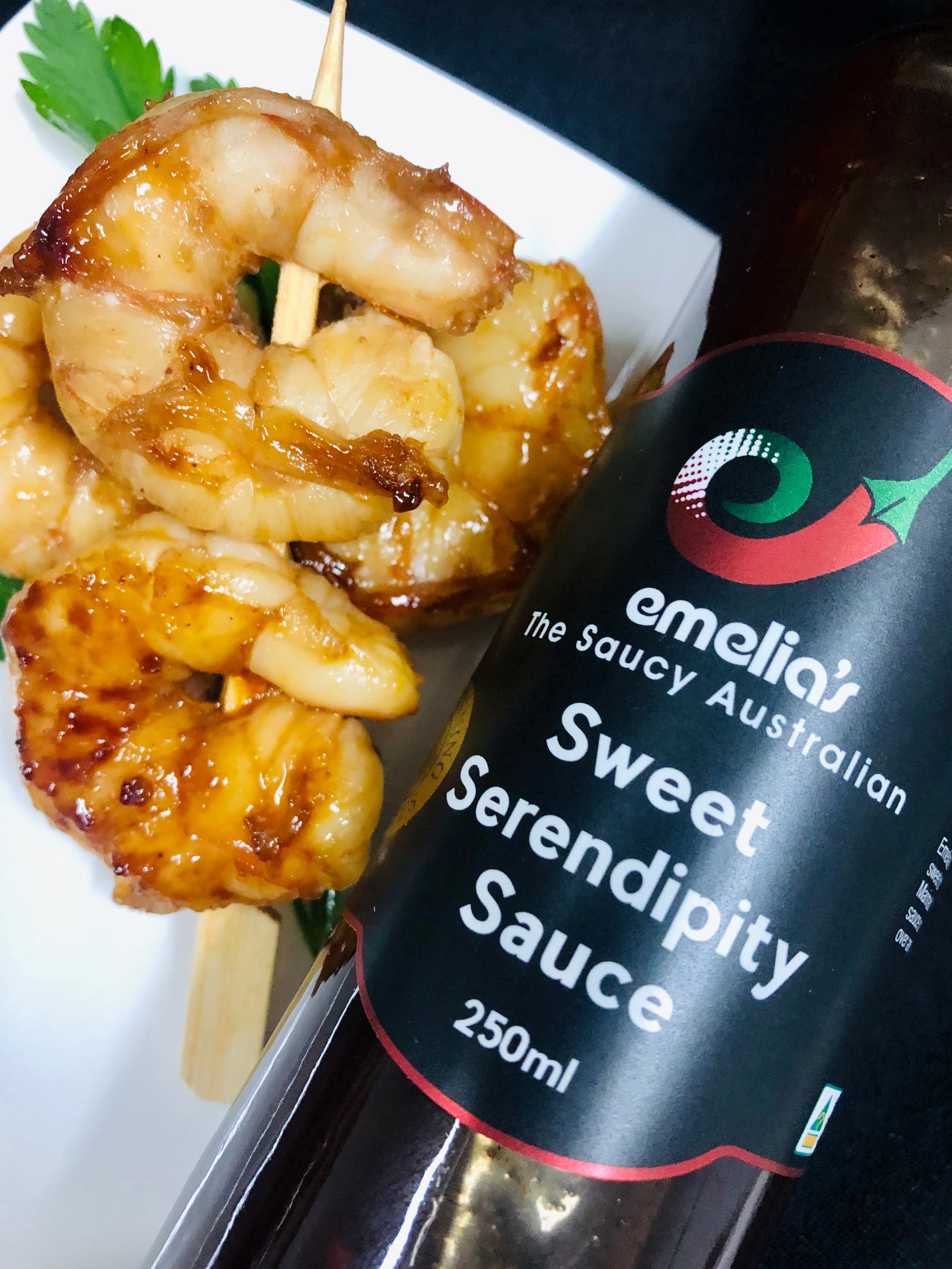 Emelia's Sweet 'n' Sticky Prawn Skewers – Emelia's The Saucy Australian